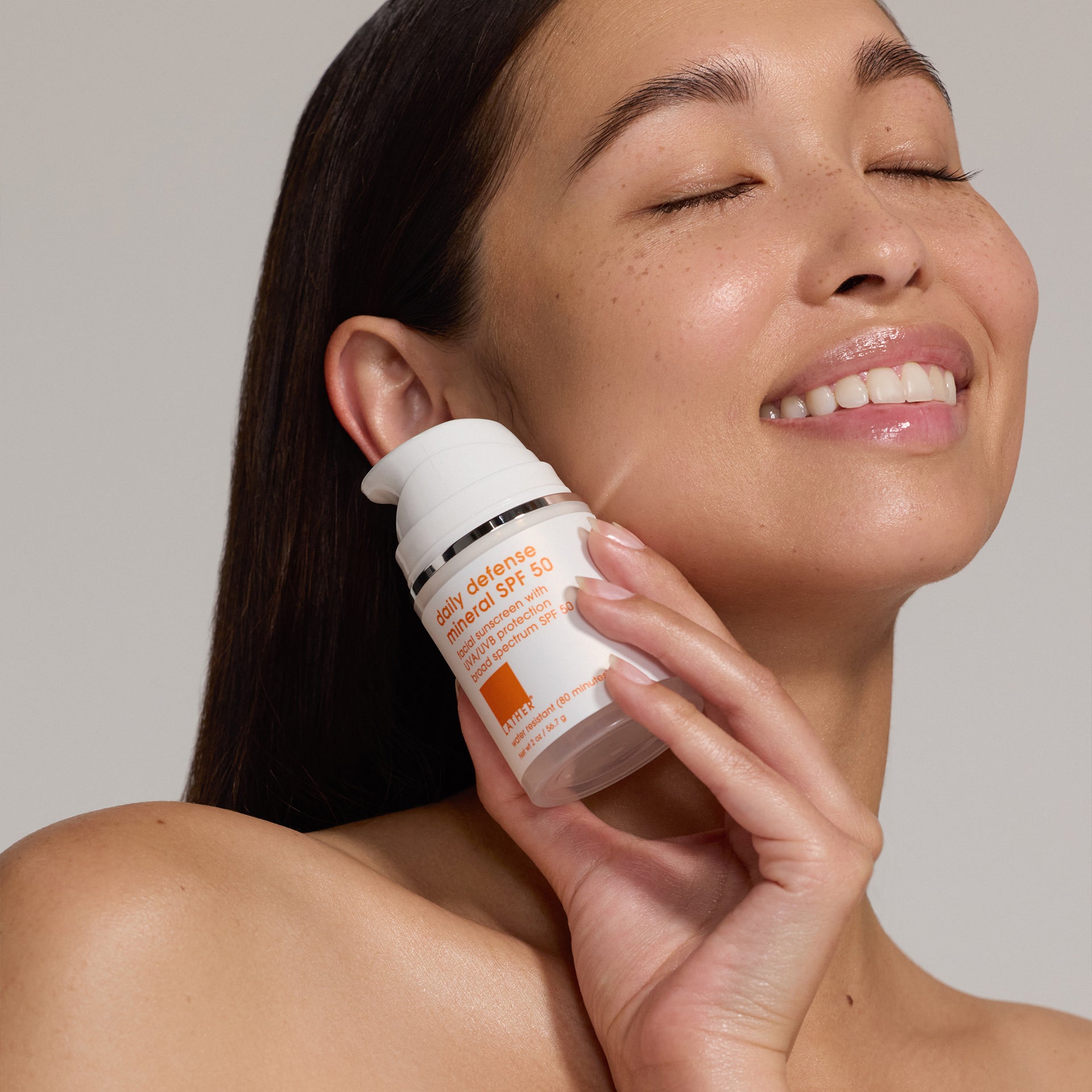 Daily Defense Mineral SPF 50 Facial Sunscreen – LATHER