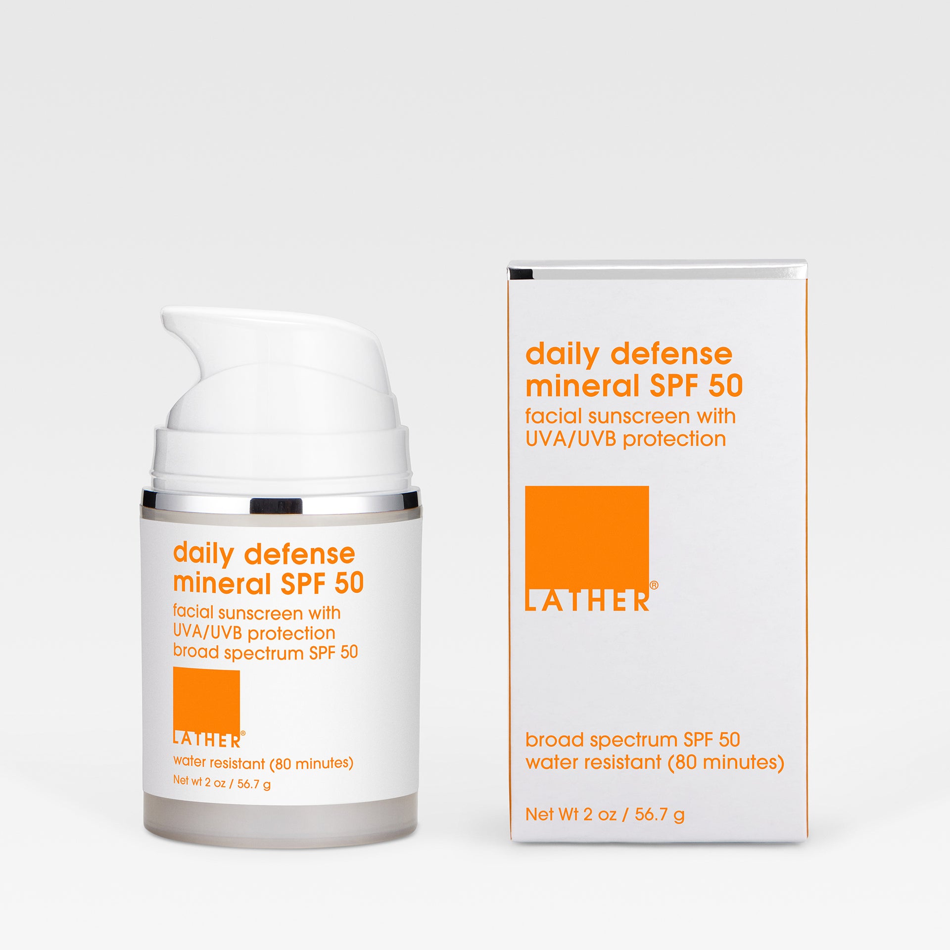 Daily Defense Mineral SPF 50 Facial Sunscreen – LATHER