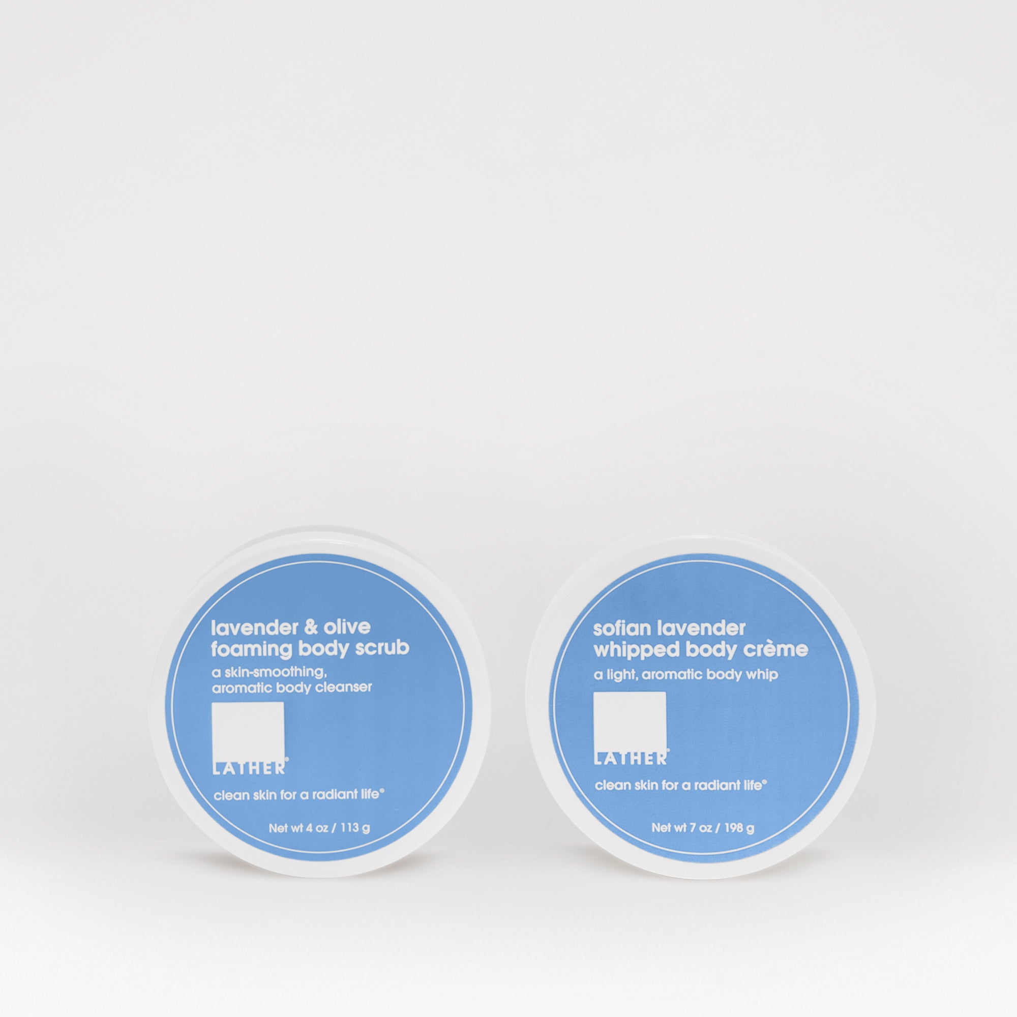 Lavender Retreat Foaming Body Scrub & Body Crème | LATHER
